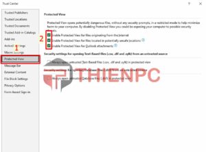 Hướng dẫn tắt Protected View trong Excel - THIỆN PC